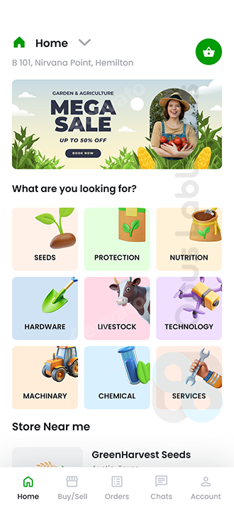 eCommerce App UI | Complete Farming Solutions | All-in-1 Agriculture App UI | FIGMA | Farmer App ...